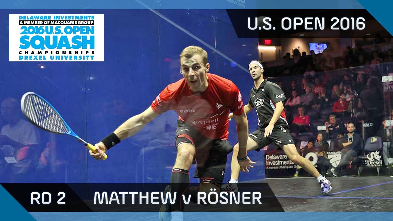 Squash: Matthew v Rösner - U.S. Open 2016 - Rd 2 Highlights - YouTube