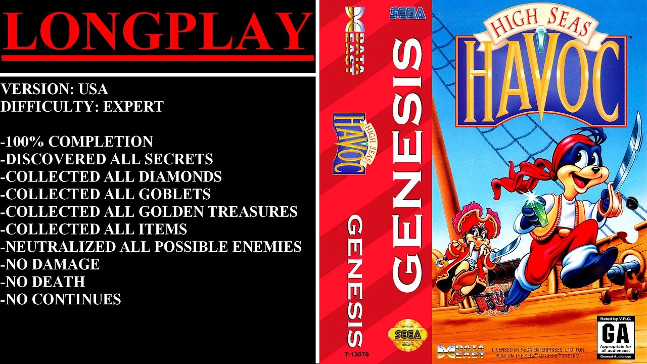 High Seas Havoc [USA] (Sega Genesis) - (Longplay | Expert | 100%) - YouTube