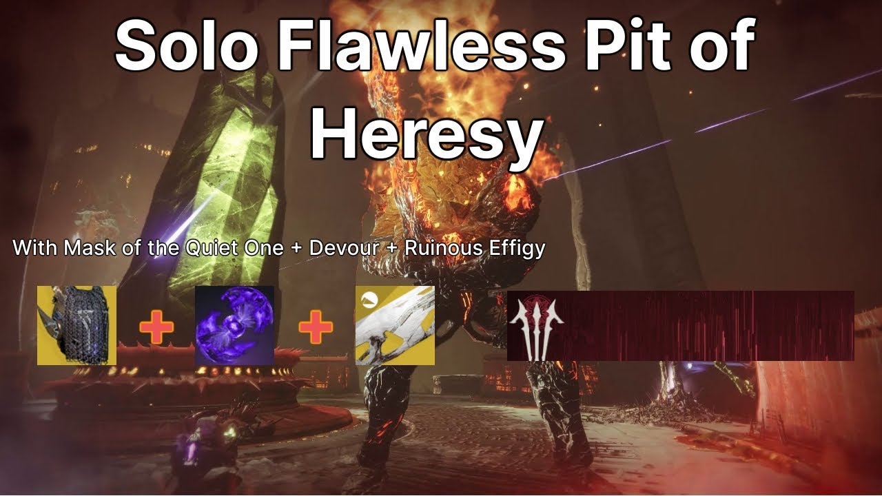 Solo Flawless Pit of Heresy Season of the Plunder - Mask of the Quiet ...