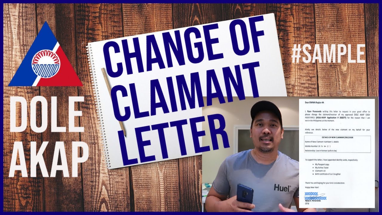 DOLE AKAP 2021 - Change Claimant Letter - YouTube