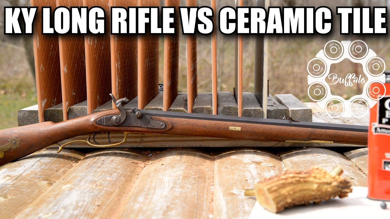.40 caliber Kentucky Long Rifle vs Ceramic Tile - YouTube