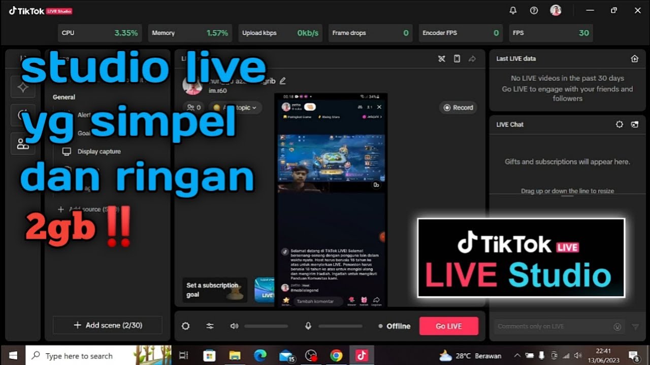 cara live streaming di tiktok menggunakan PC ‼️ tutorial lengkap - YouTube