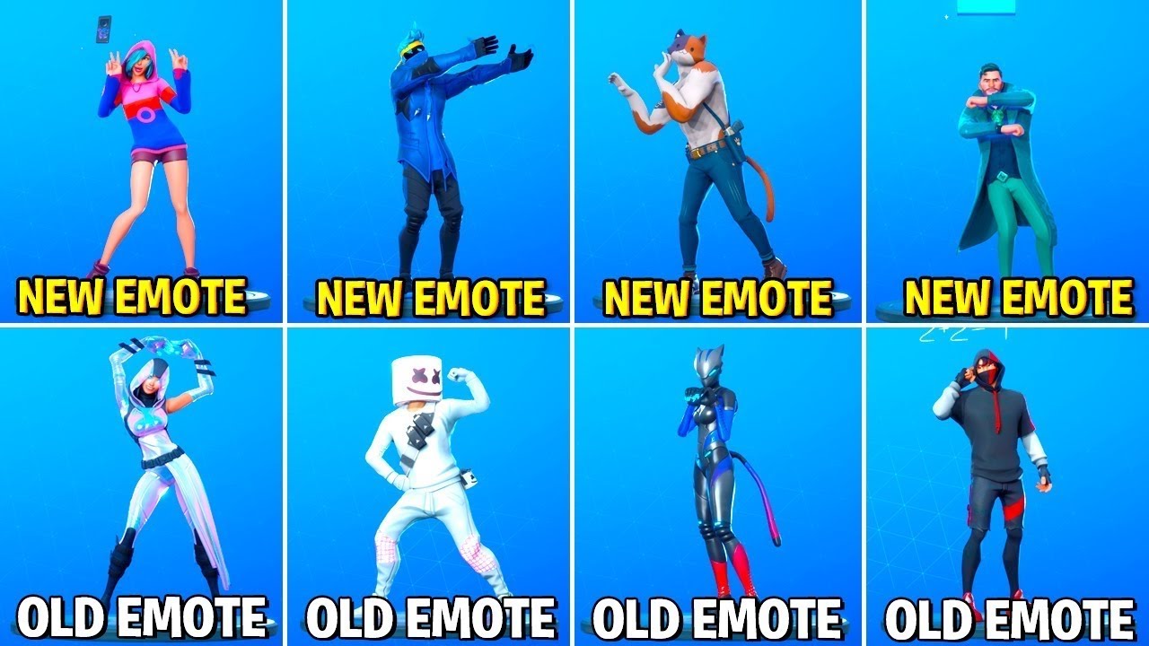 New vs Old emotes In Fortnite - YouTube