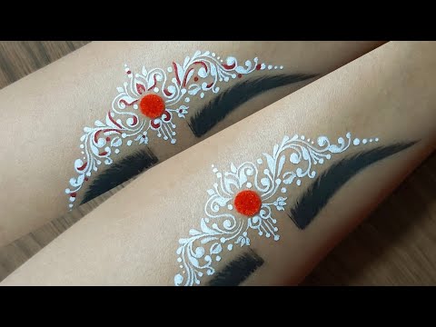 Beautiful kolka design on hand 🌹Kolka design 🌹Chandan Art 🌹Kolka design ...