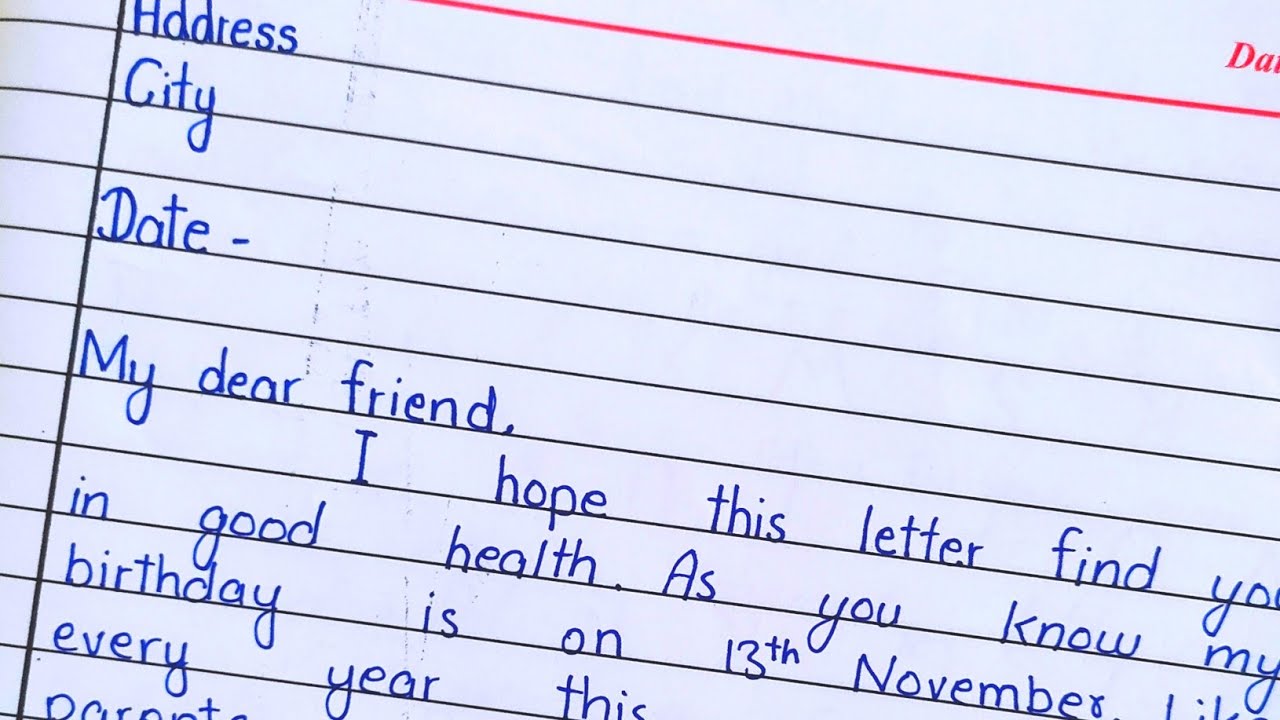 Write a letter to your friend inviting for birthday party|Invitation ...