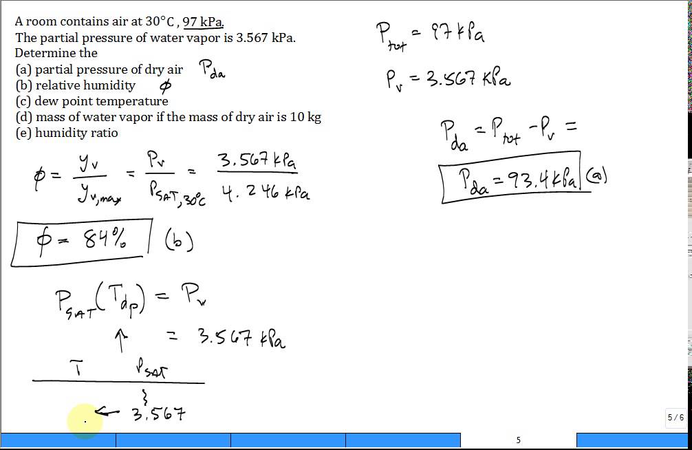 Calc Moist Air Properties Solve Problem YouTube