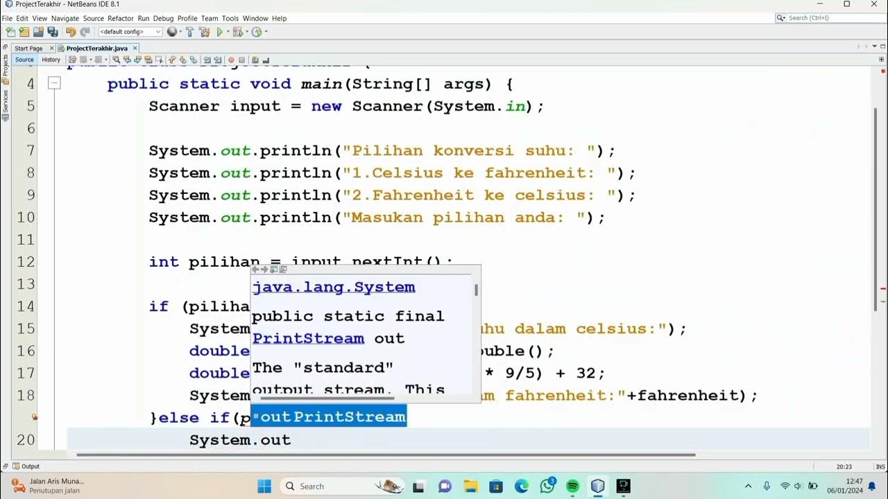 Project java Konversi suhu - YouTube