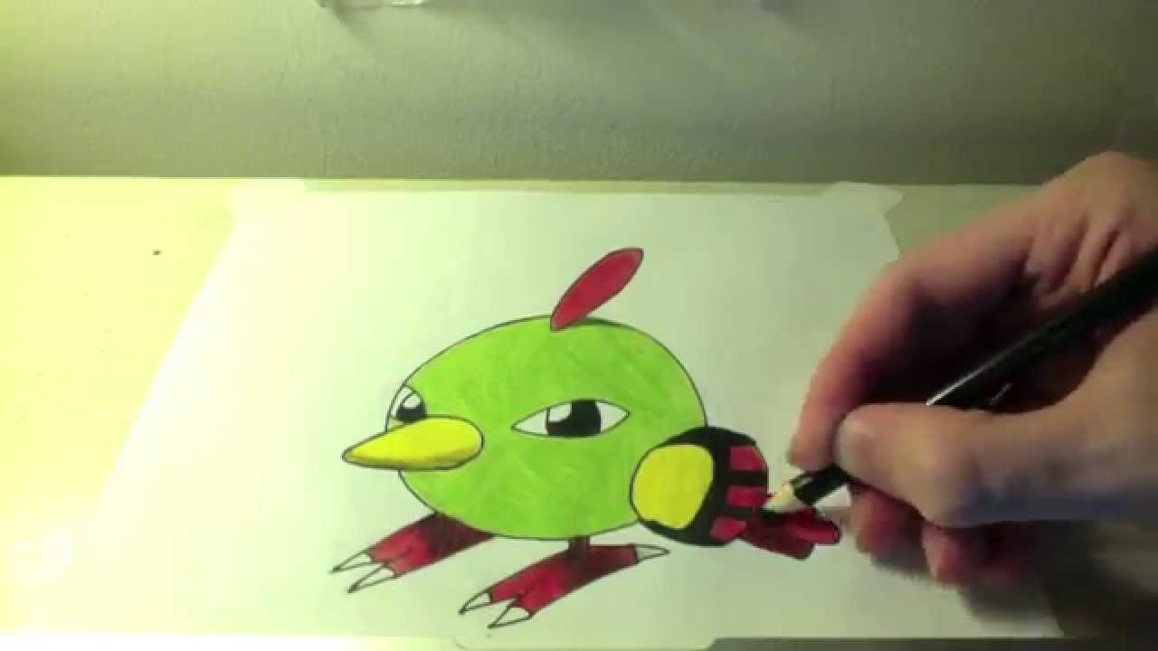 Drawing all the Pokemon: Number 177 Natu - YouTube