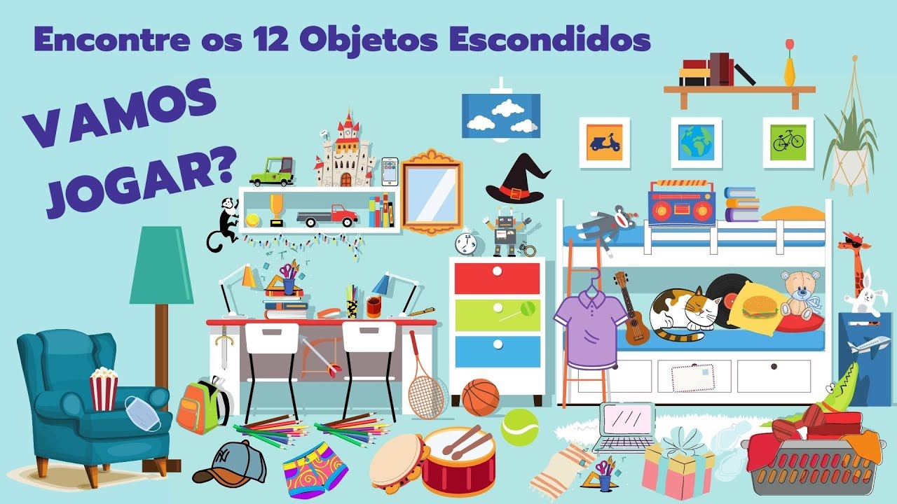 ENCONTRE OS 12 OBJETOS ESCONDIDOS JOGUE ONLINE - YouTube