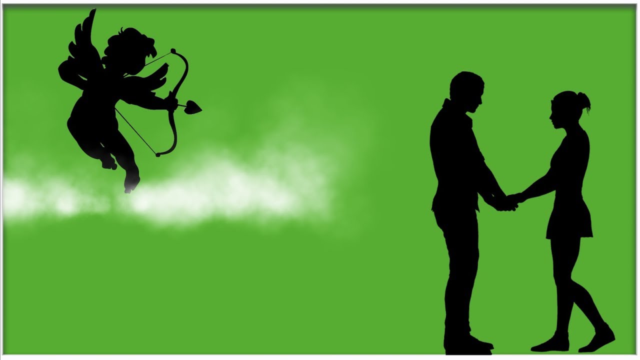 GREEN SCREEN HD FREE DOWNLOAD NO COPYRIGHT CUPID SHOOTS ARROW COUPLE ...