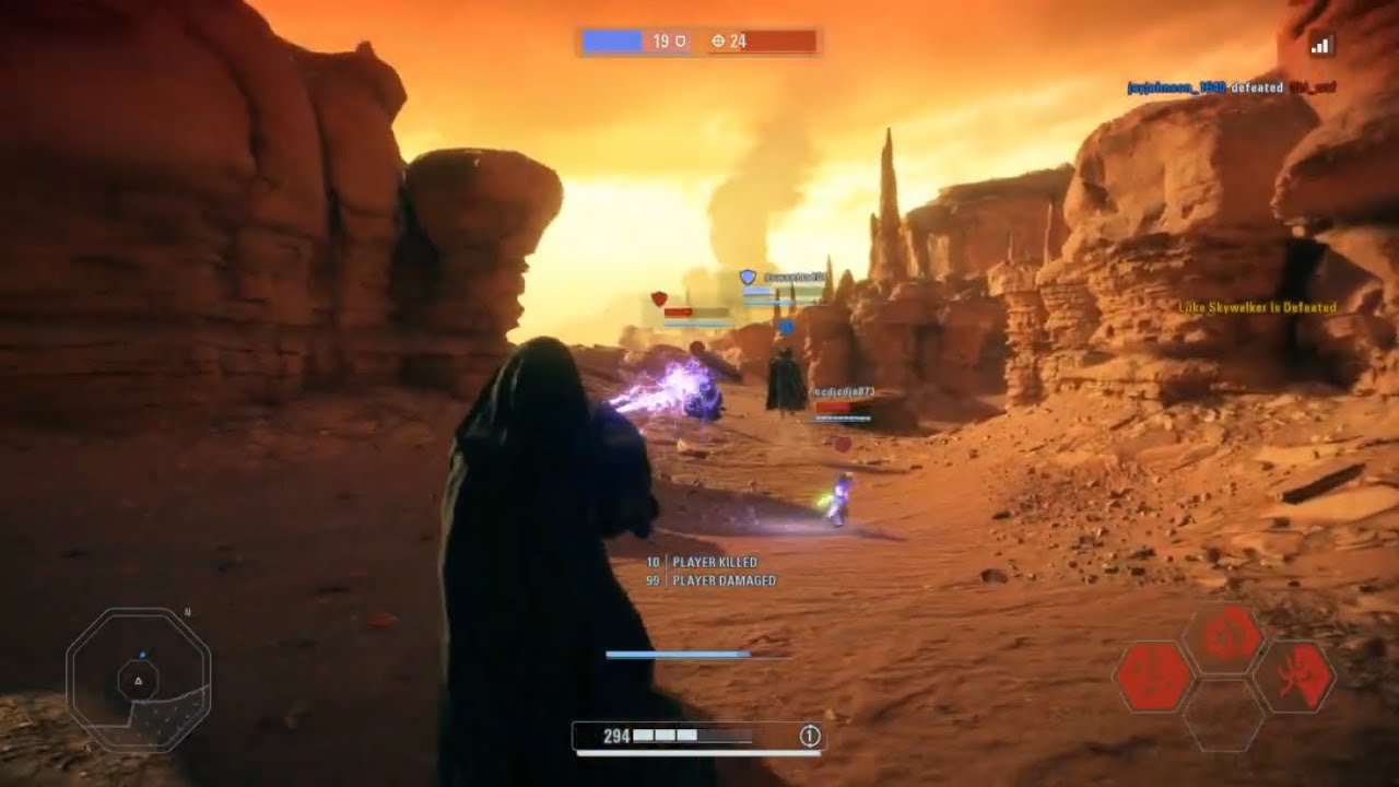 Star Wars Battlefront II (HERO VS VILLIANS) PALPY AND VADER HANDLE THE ...