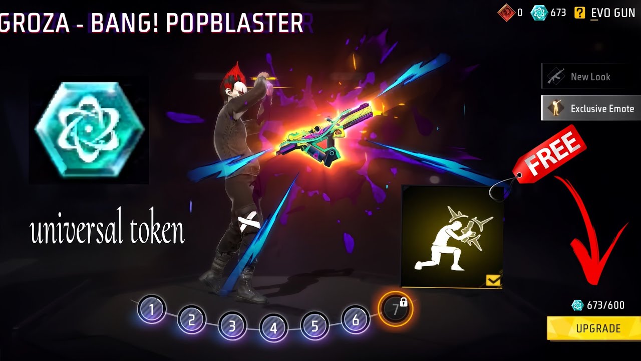 GROZA - BANG! POPBLASTER || Evo GROZA gun full max level up Emote 😳 # ...