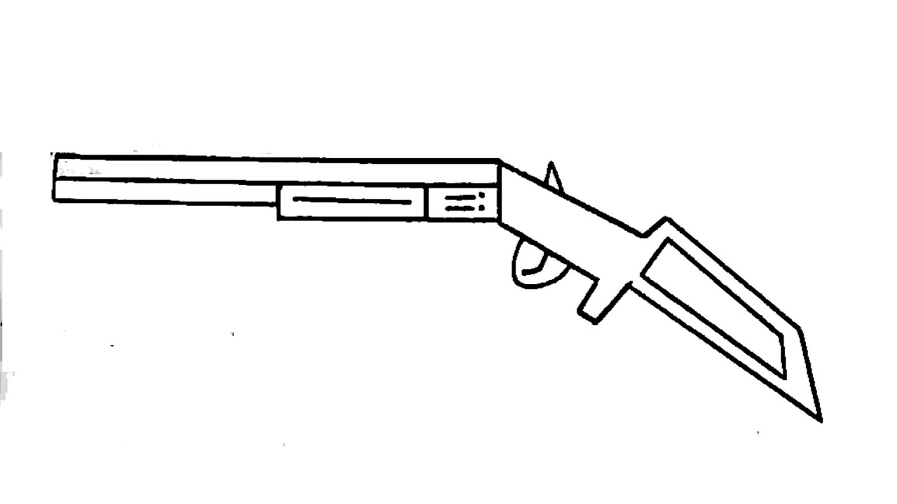 How to draw PUBG gun S686 | how to draw PUBG shoot gun | how to draw a ...