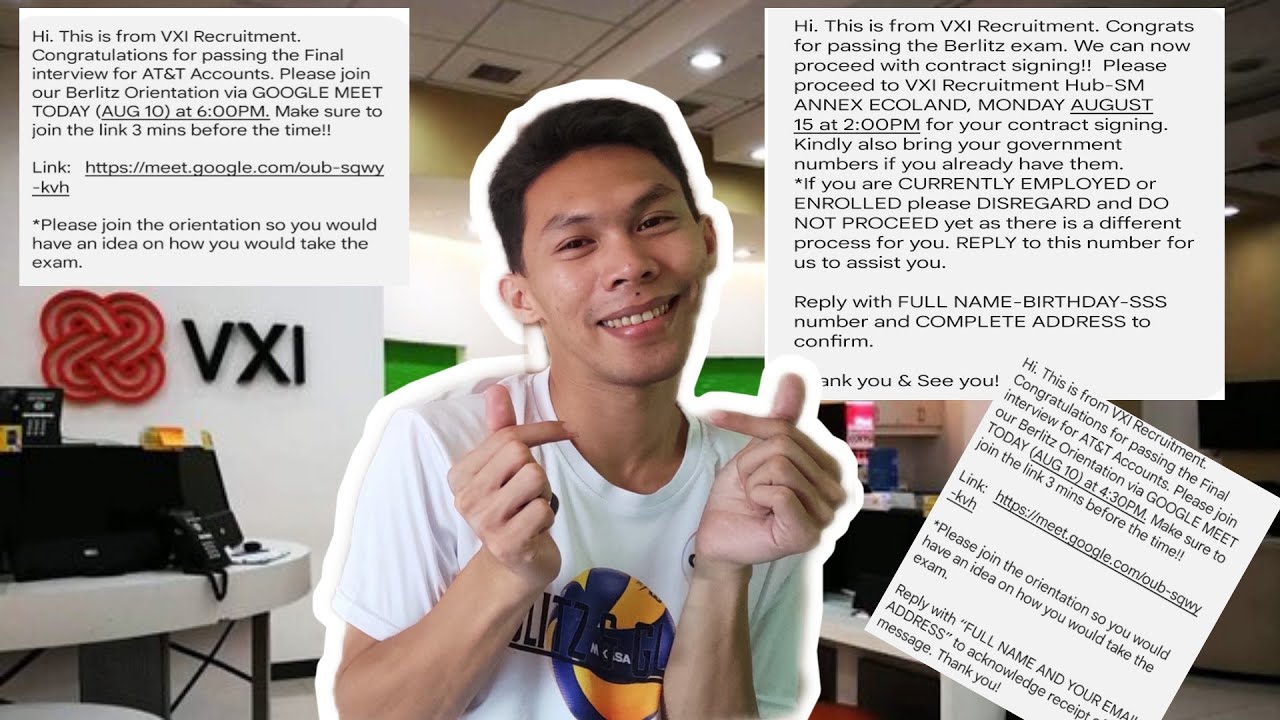 VXI VLOG 1 | Apply, Pass the Initial and Final Interview, Pass the ...