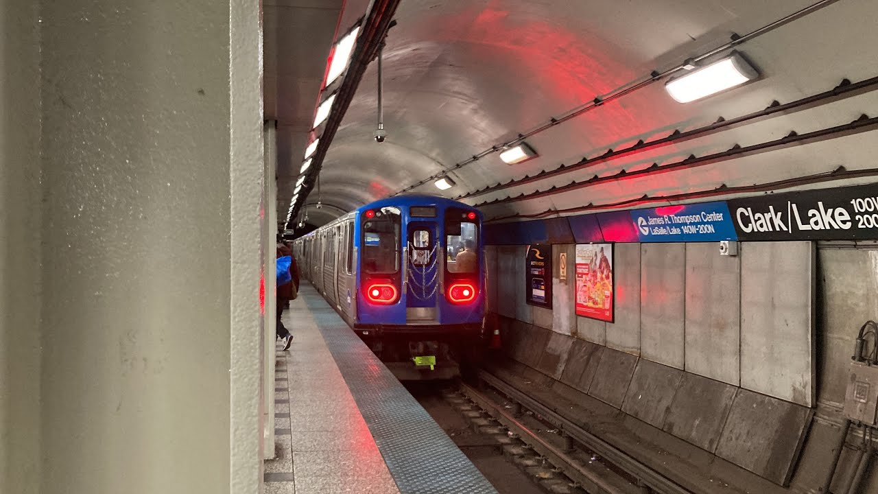 CTA Blue Line Ride 7000 series 2019-2023 CRRC From Belmont To Clark ...