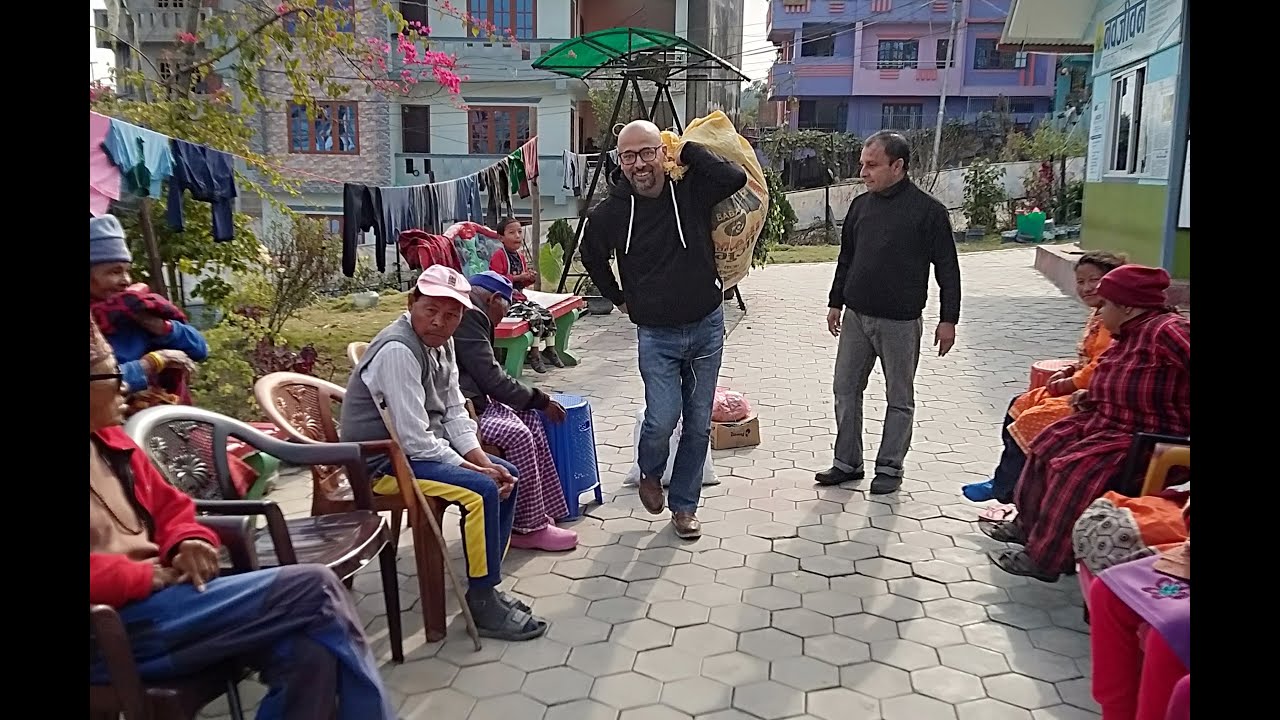 warm clothes distribution @old age home - YouTube