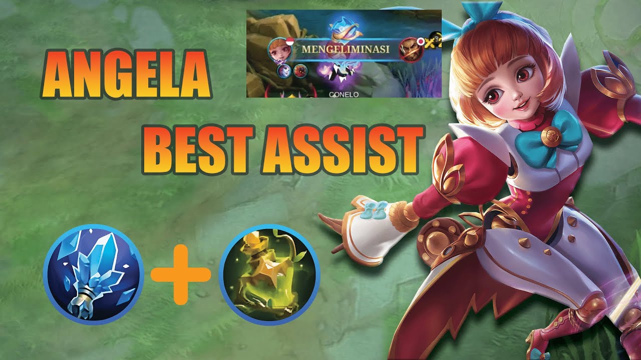 ANGELA BEST ASSIST BUAT TIM!! PAKAI ITEM INI BIAR NO COOLDOWN! GAMEPLAY ...