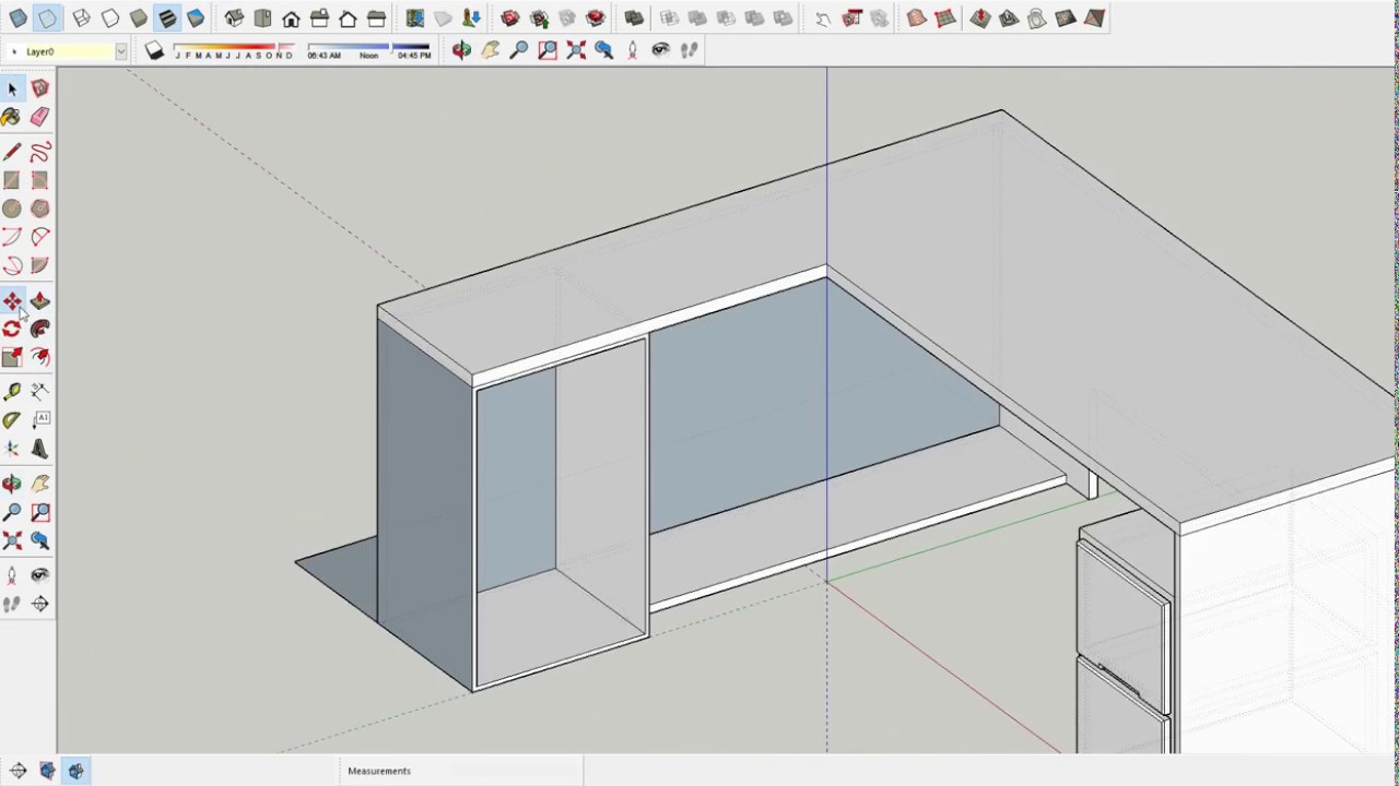 Sketchup스케치업 내맘대로 가구만들기 책상 Youtube