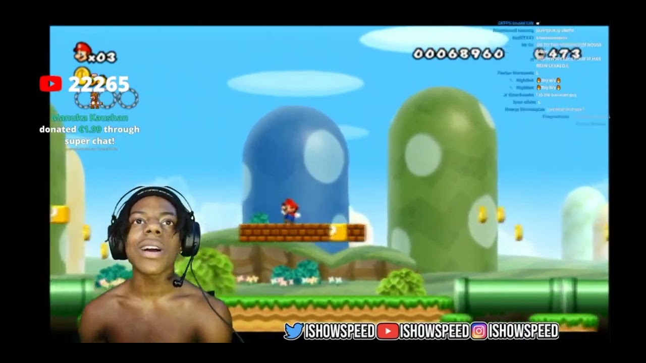 IShowSpeed Plays Super Mario Bros On The Wii (Part 1/2) - YouTube