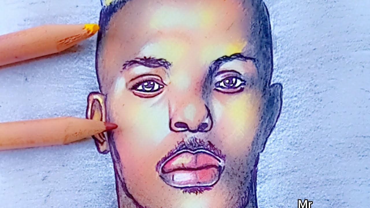 learn how to draw osimhen with coloured pencil - YouTube
