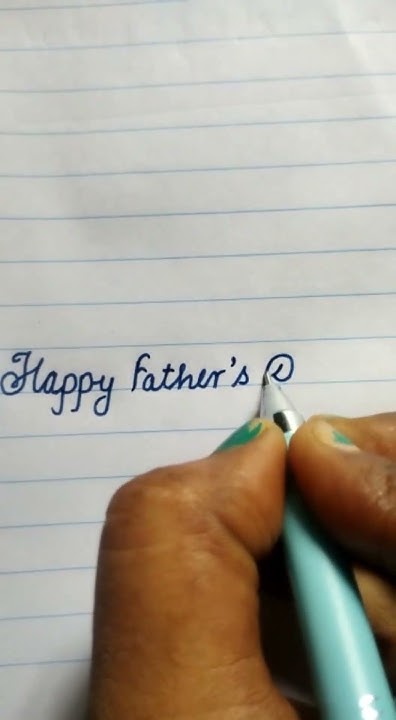 # shorts # How to write "Happy father's day"in cursive writing ...