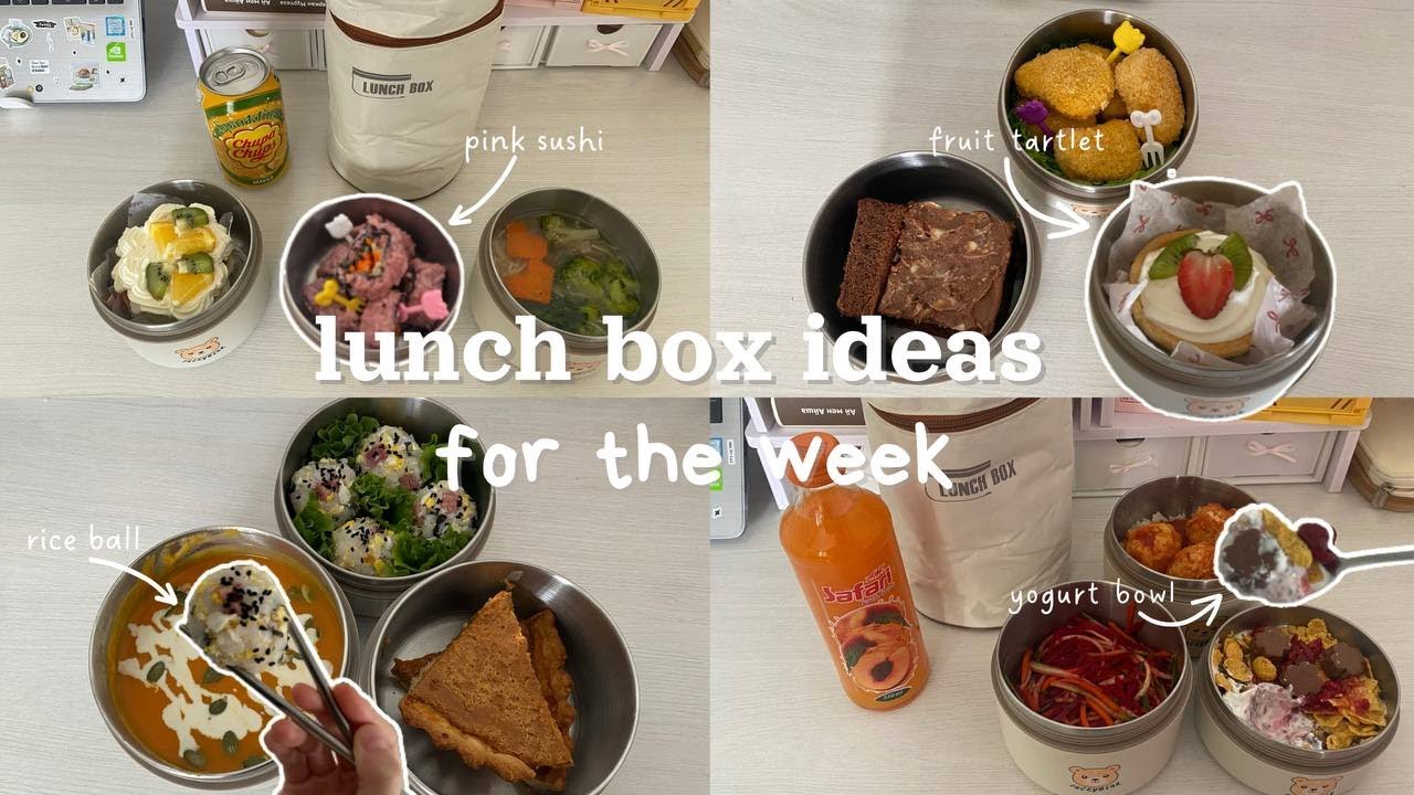 students lunch box ideas for the week🍱 5 filling and healthy recipes🥧 ...