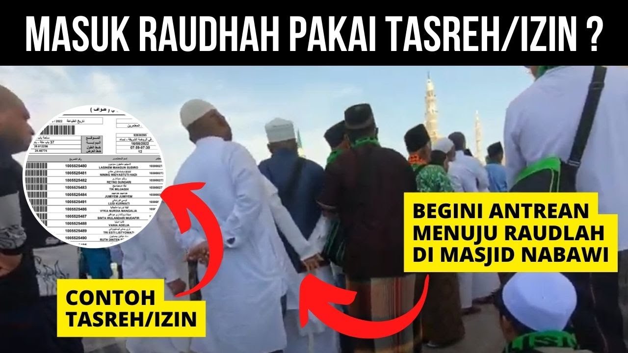 Masuk Raudhah Pakai Tasreh / izin?. Begini Antrean Menuju Raudlah Di ...