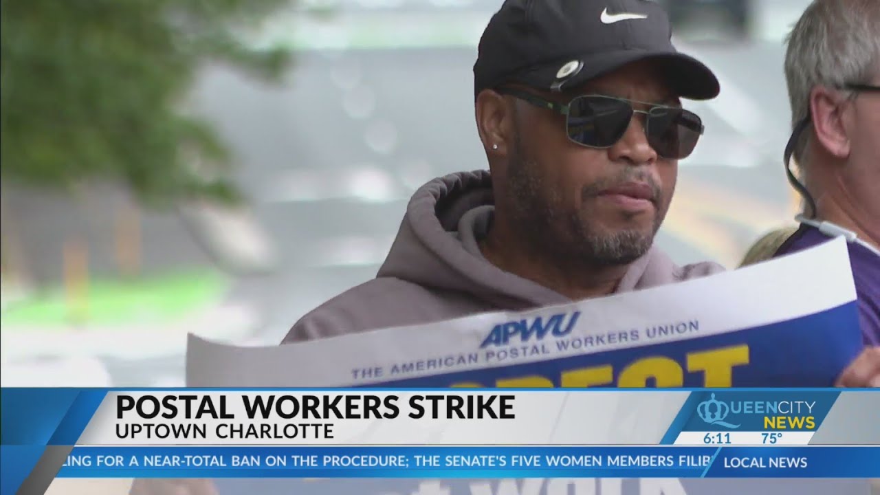 Postal Workers protest working conditions amid staffing shortages - YouTube