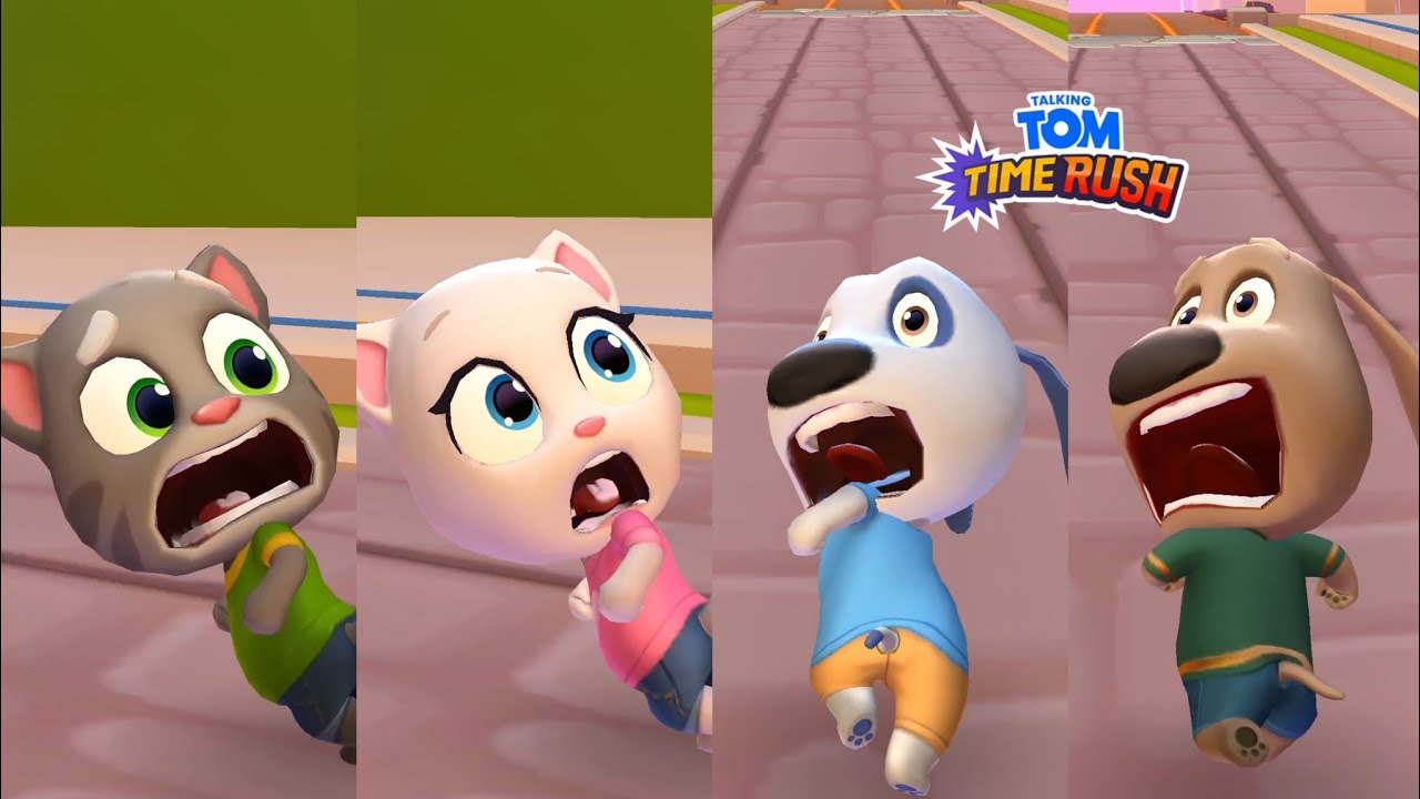 Talking Tom Time Rush - Talking Tom vs Talking Angela vs Talking Hank ...