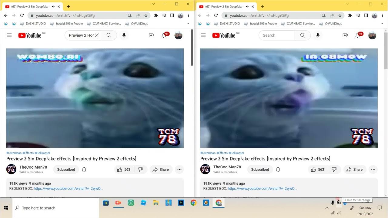 Preview 2 Sin Deepfake effects Inspired by Preview 2 annoying orange effects Combined - YouTube