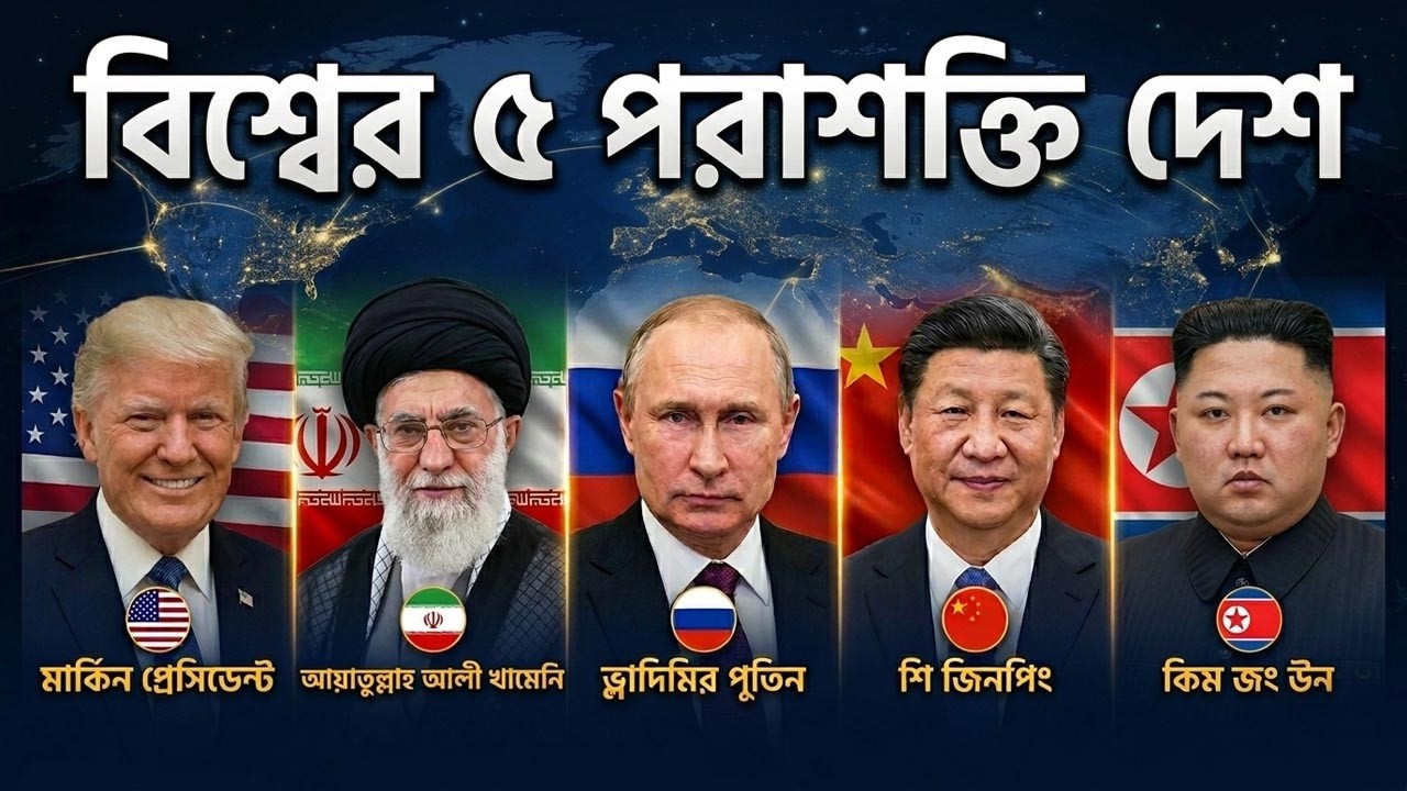শক্তিশালী ৫টি দেশ: কার শক্তি কতটুকু? | বিশ্বের সুপারপাওয়ার দেশ ২০২৬ ...