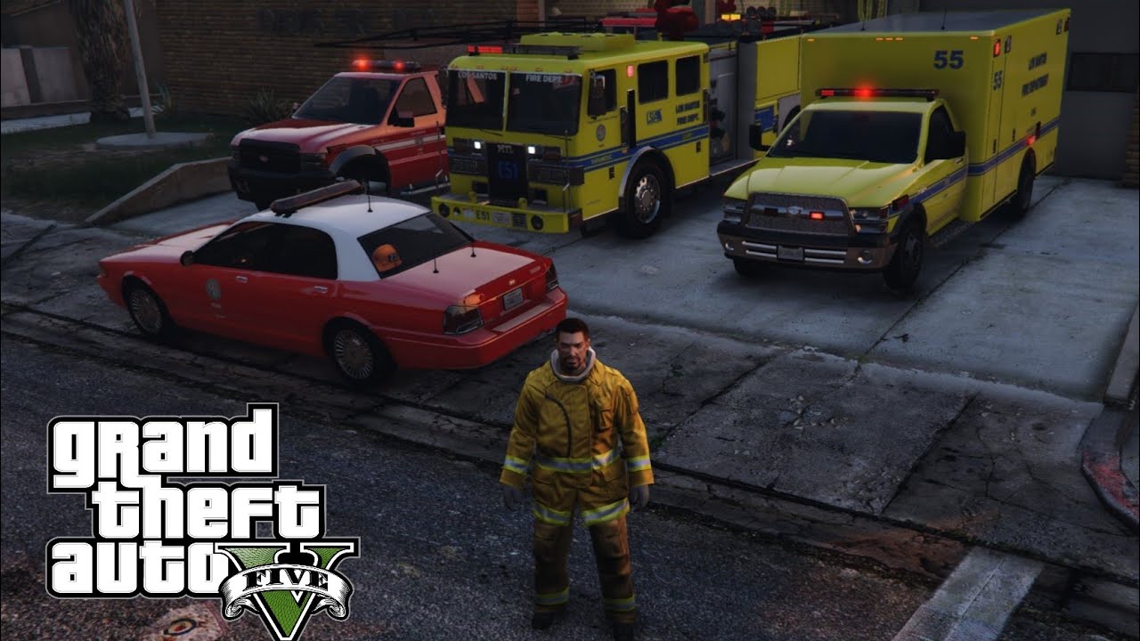 Grand Theft Auto 5 LSFD Mod Pack - YouTube