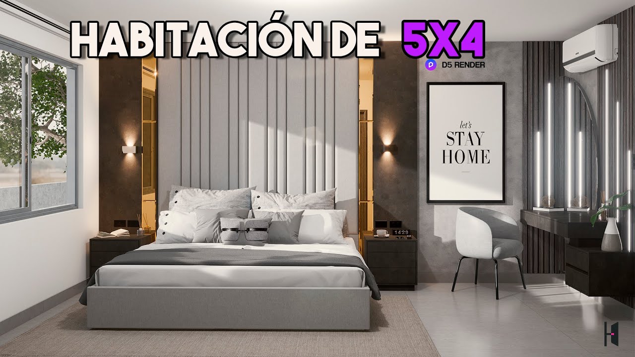 HABITACIÓN DE 5X4 METROS - DISEÑO de INTERIORES - HIBRI2 ARQUITECTOS ...