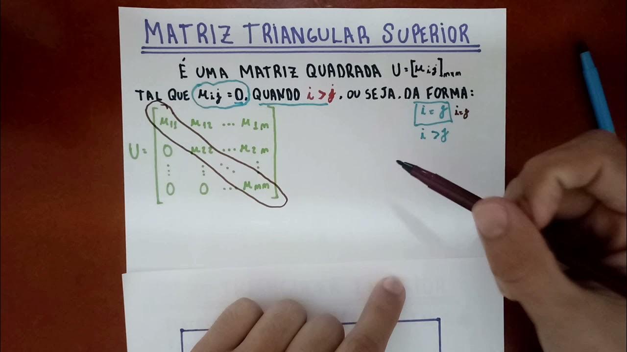 Álgebra linear #14 Matriz triangular superior e inferior - YouTube