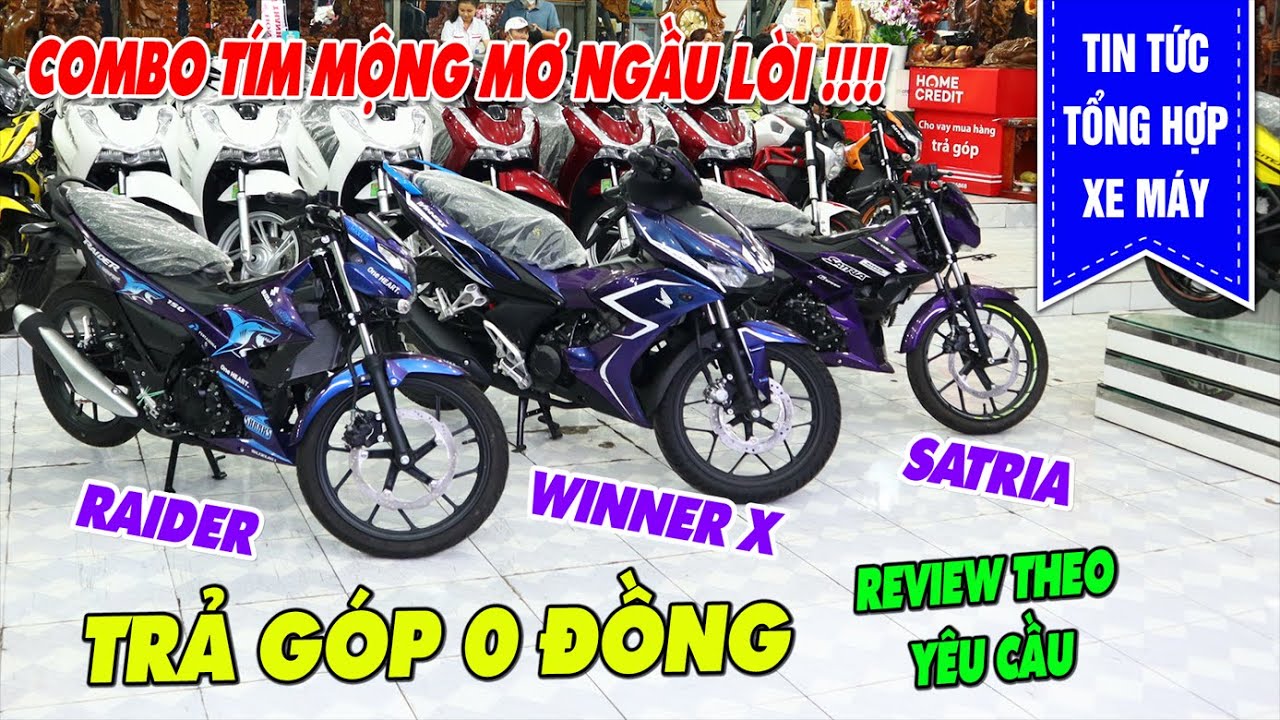 Cận Cảnh SATRIA, RAIDER, WINNER X Độ Màu "TÍM MỘNG MƠ" Ngất Ngay Cá ...
