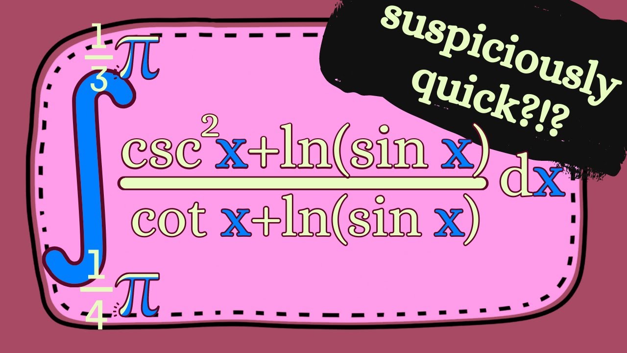 Let's solve this crazy integral quickly with a nice trick! - YouTube