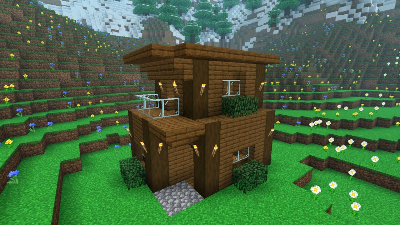 How To Build Easy Starter House | Minecraft - YouTube