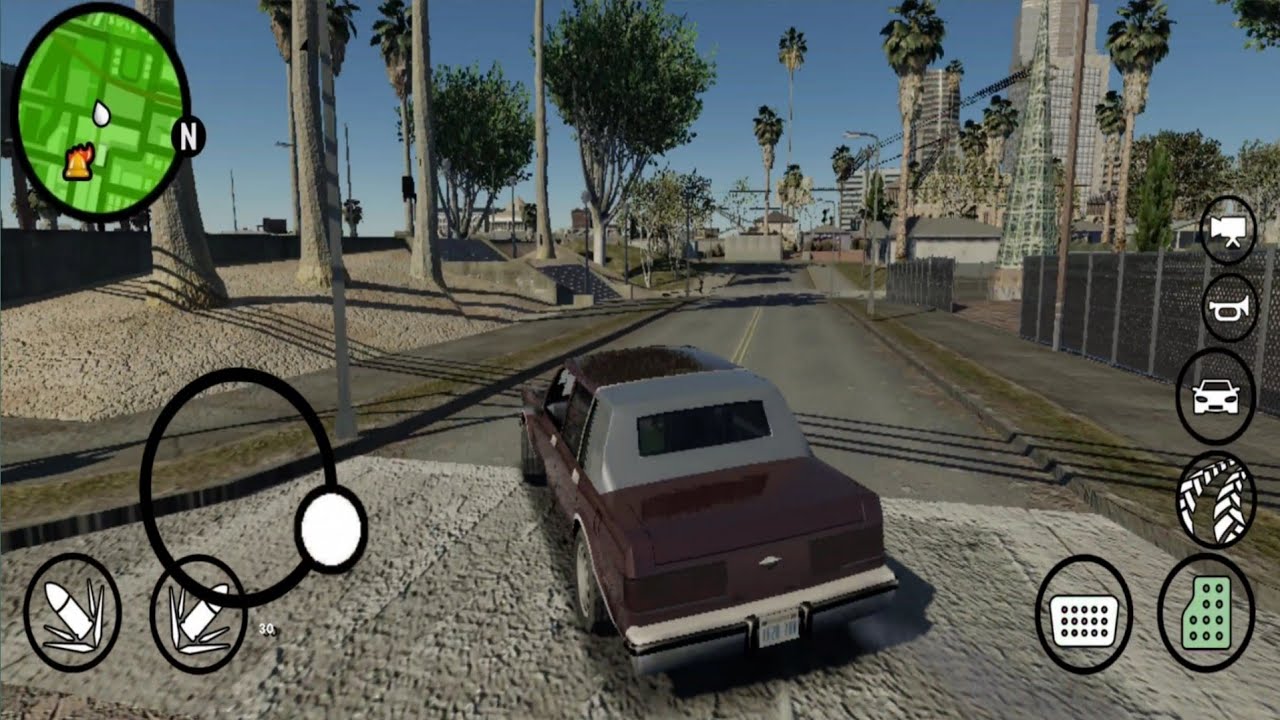 GTA SA Android Mod Remastered Graphics v3 Free Roam Gameplay (SA_DOX ...