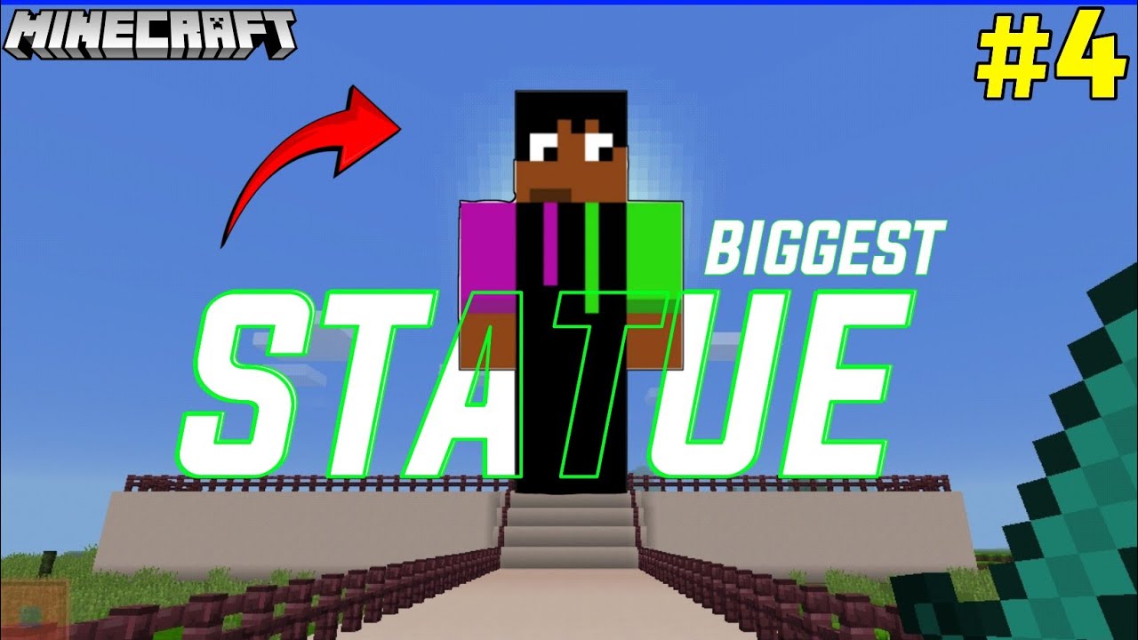 I Made The World's largest Statue In Minecraft 😱 | Minecraft Gameplay ...