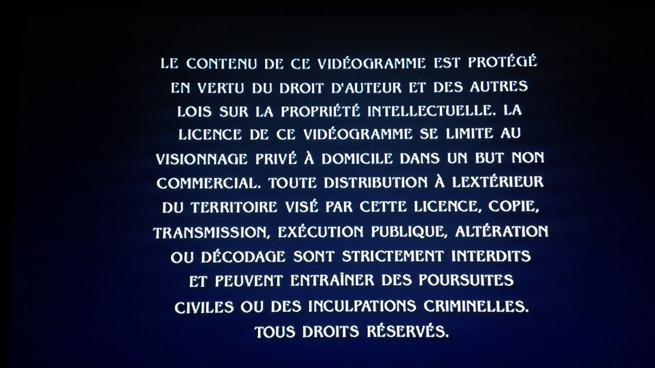 Paramount Warning Screen (French) - YouTube