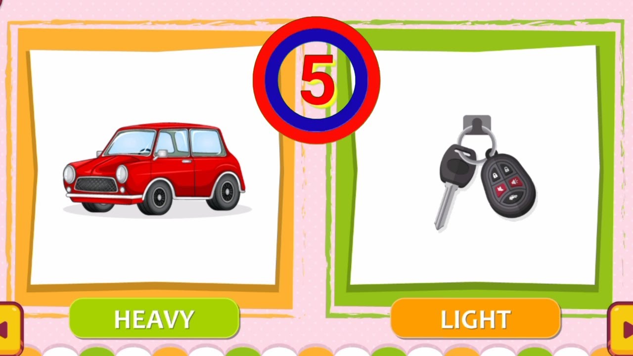 HEAVY -LIGHT | DIFFERENCE BETWEEN HEAVY AND LIGHT | WHICH ONE IS HEAVY ...