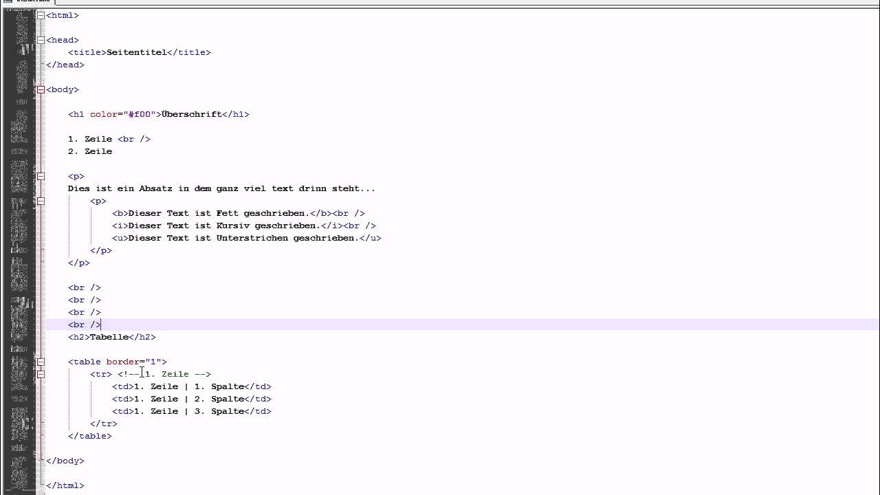 HTML - Tabellen #3 [TuTCube] [GER] - YouTube