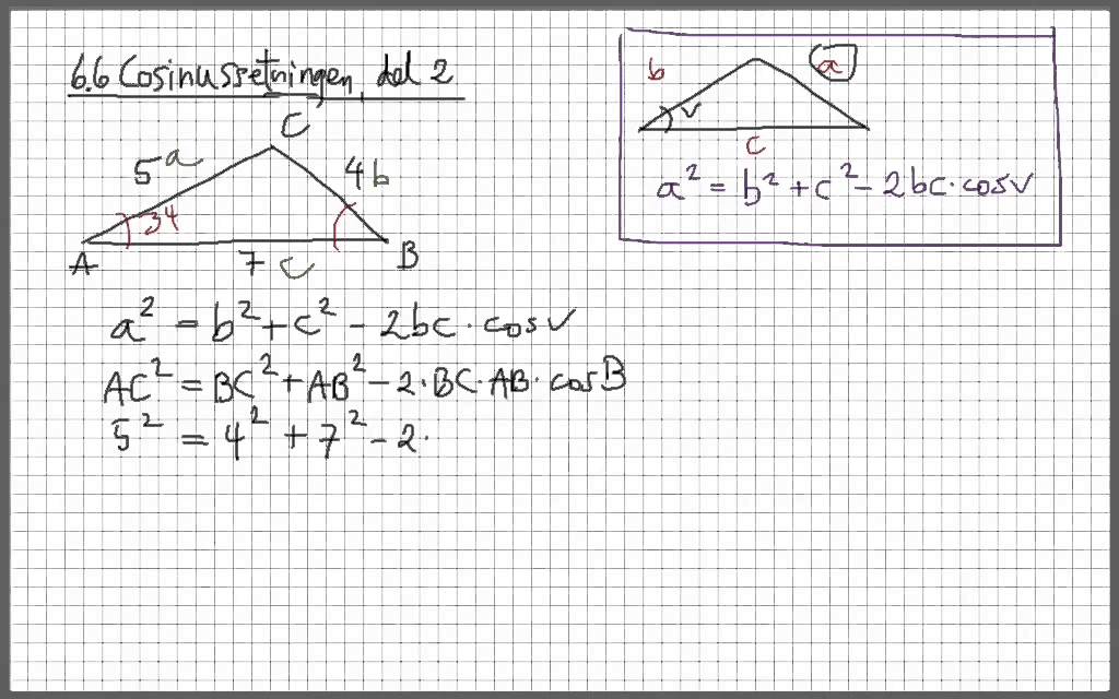 Cosinussetningen 2 - YouTube
