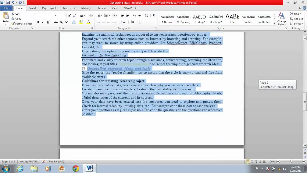 Microsoft word 2010 tutorial part 3 - YouTube