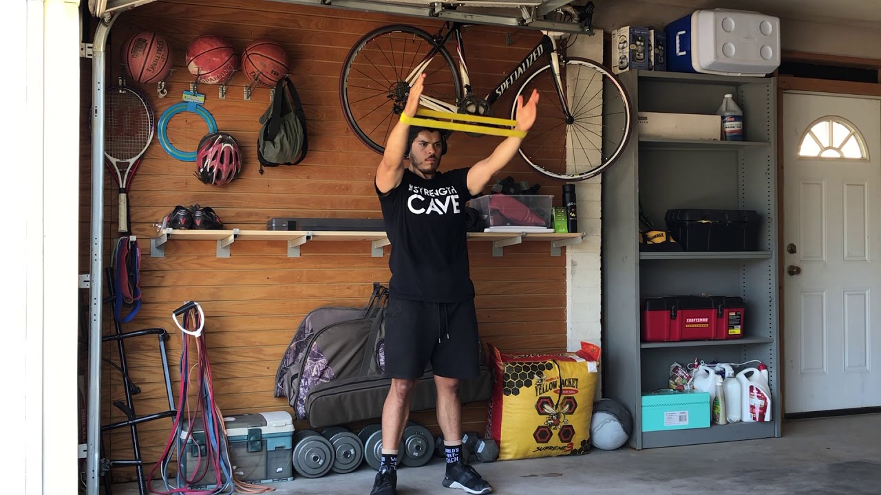 Mini Band Resisted Overhead Reach - YouTube