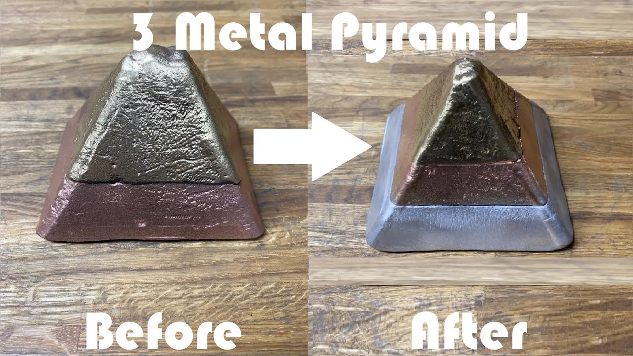 3 Metal Pyramid Part 3 - Home Smelting - ASMR Metal Melting Nordic Gold ...