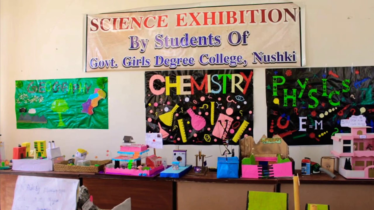 Science exhibition by Govt.Girls Degree College Nushki - YouTube