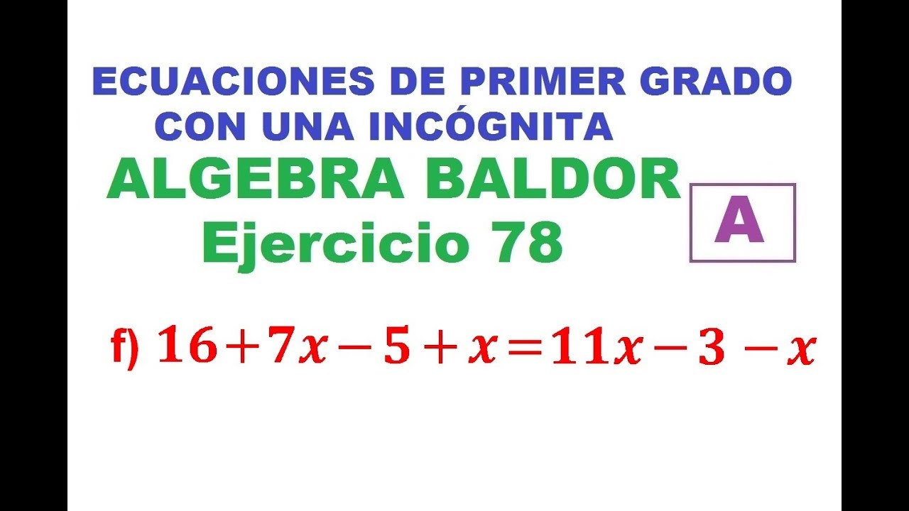 Resolver Ecuaciones De Primer Grado F 16 7x 5 X 11x 3 X