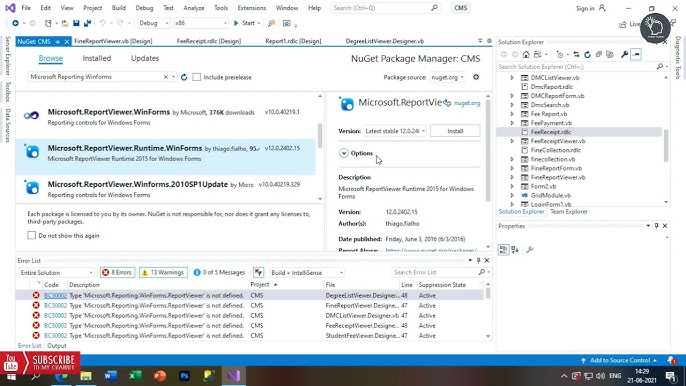 Reportviewer Visual Studio 2010 Video 3 De 14 Youtube Use The Python