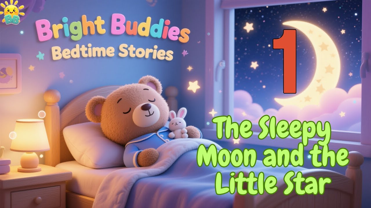 🌙 The Sleepy Moon & the Little Star — Soothing Bedtime Story for Kids ...
